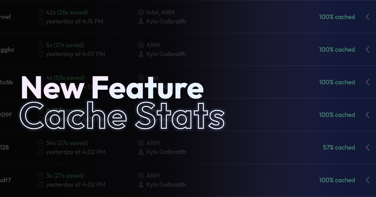 Now available: Cache statistics